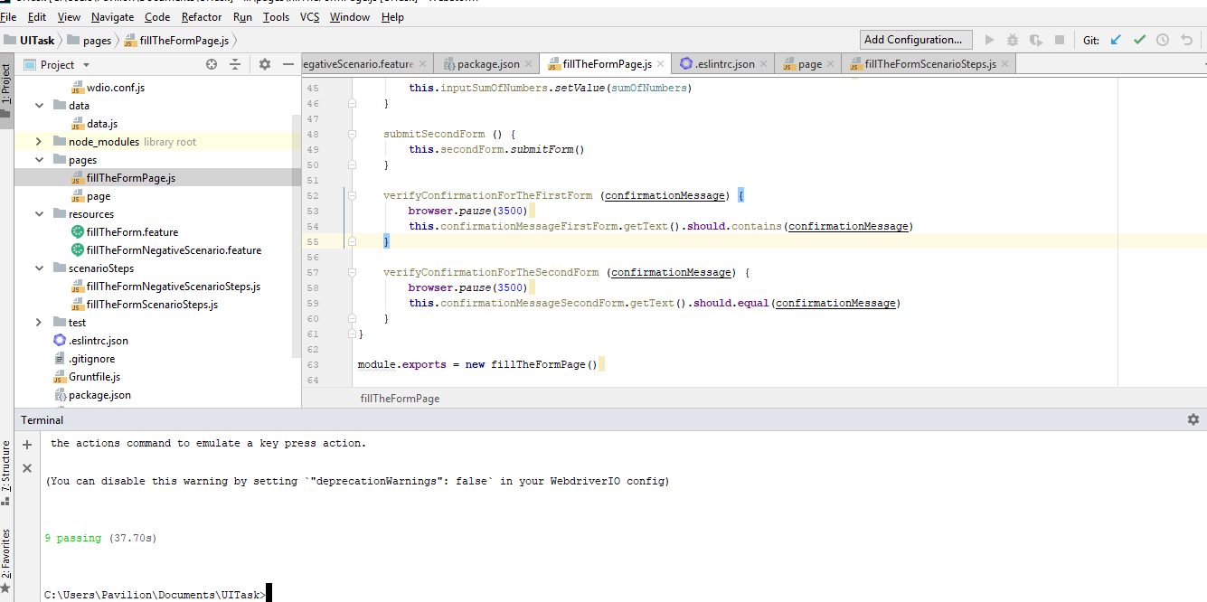 GitHub - amelie89/UITask: WebdriverIO-Selenium-Cucumber