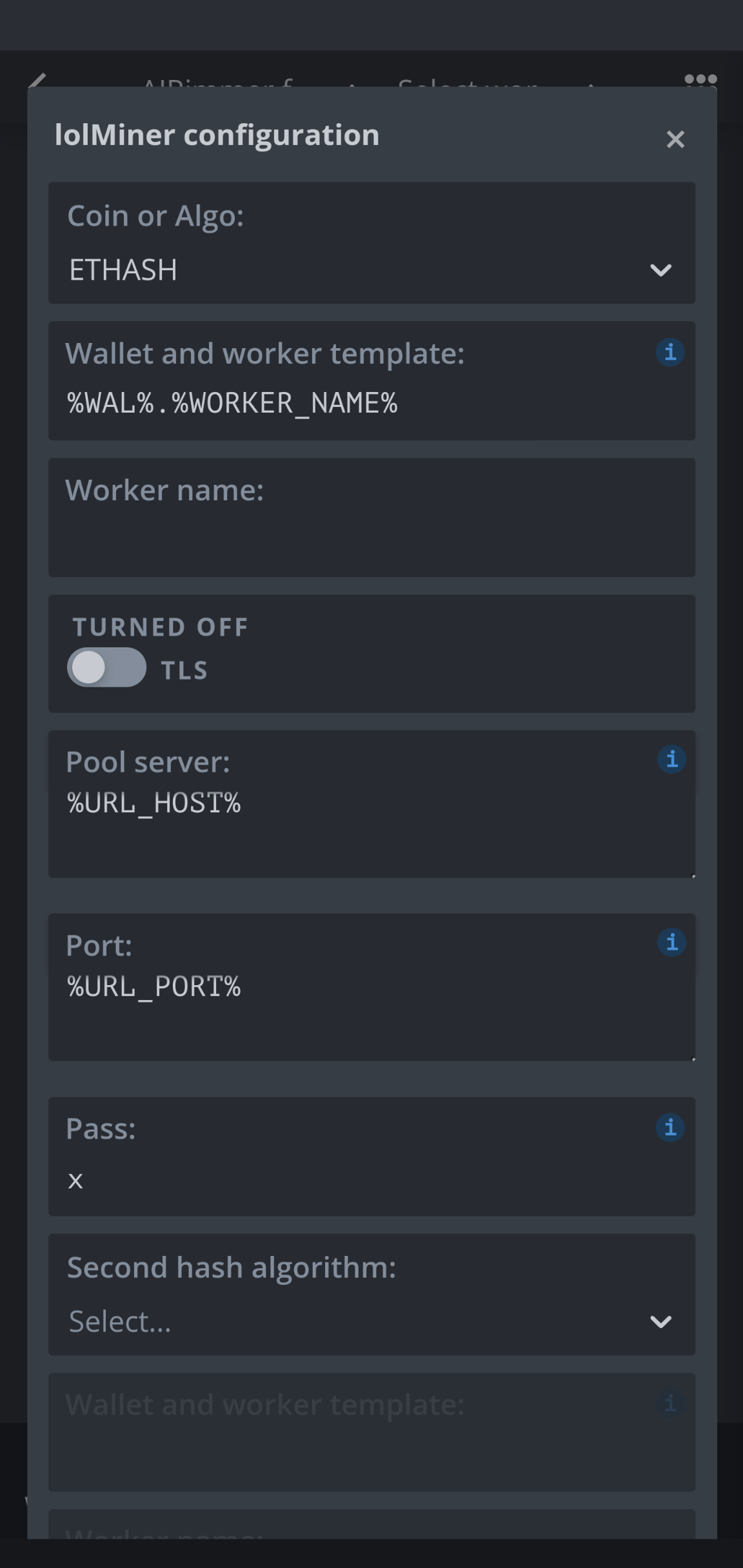 Ref: #1506 Closed without solution. HiveOS settings for EZIL with ...
