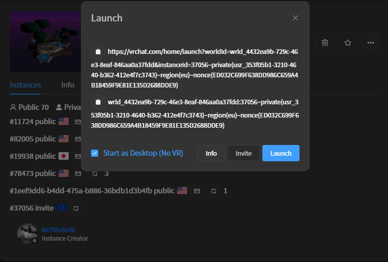 VRChat vrchat:// protocol launch URL is not generated correctly · Issue #415 · vrcx-team/VRCX ...