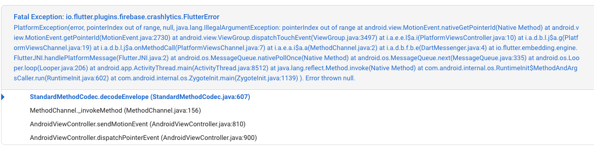 IllegalArgumentException: pointerIndex out of range · Issue #408 · googleads/googleads-mobile ...