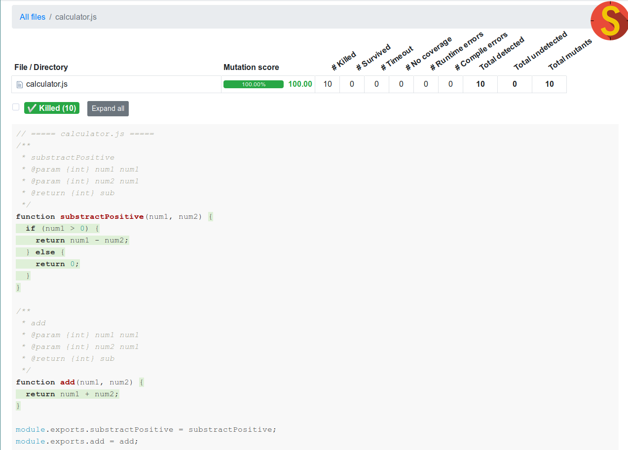 HTML report doesn't display right side table for mutators · Issue #1613 · stryker-mutator ...
