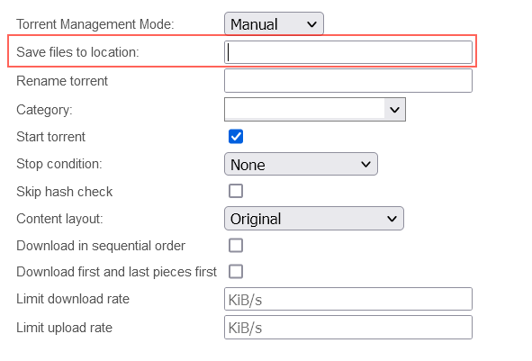 Add 'Browse' button to 'Save files to location' in WebUI menu when adding torrents · Issue ...