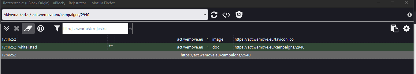 act.wemove.eu: breakage · Issue #12015 · uBlockOrigin/uAssets · GitHub