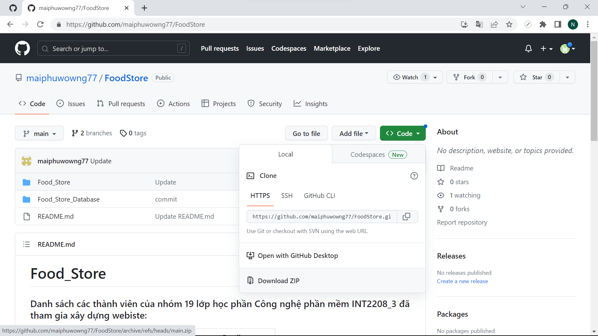 GitHub - maiphuwowng77/FoodStore