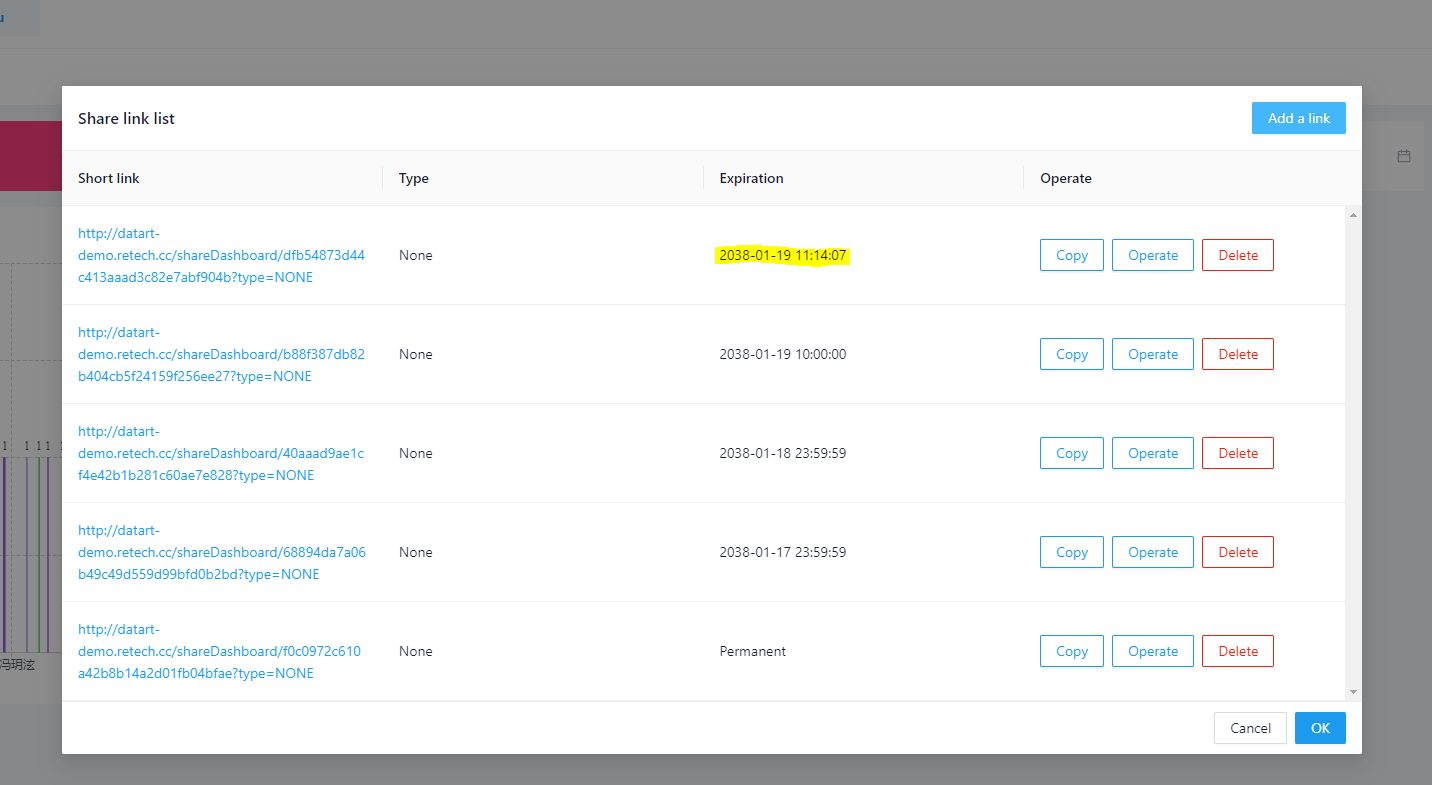 Share management expiry date limit · Issue #1438 · running-elephant/datart · GitHub