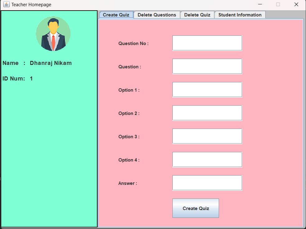 GitHub - djnikam/Quiz-Management-System: Quiz Management System using Java and MySQL