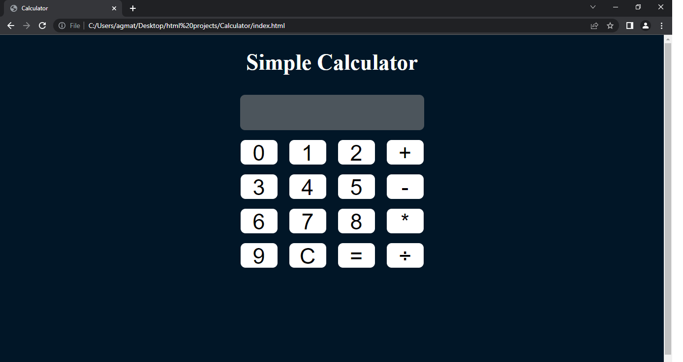 GitHub - achkatam/Calculator: Made a calculator using HTML & CSS