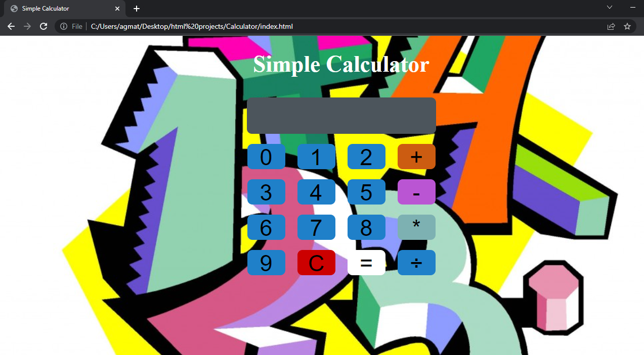 GitHub - achkatam/Calculator: Made a calculator using HTML & CSS