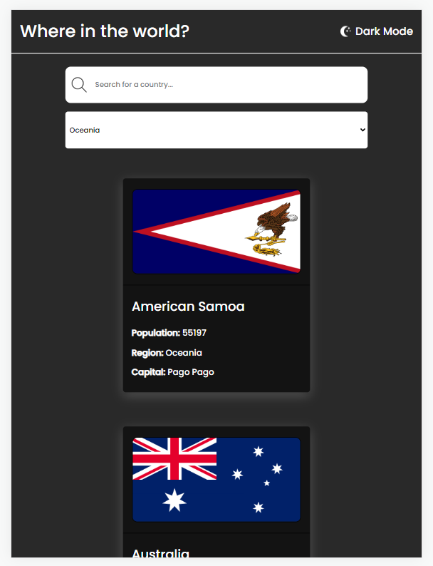 GitHub - MichalPerek/AllCountries