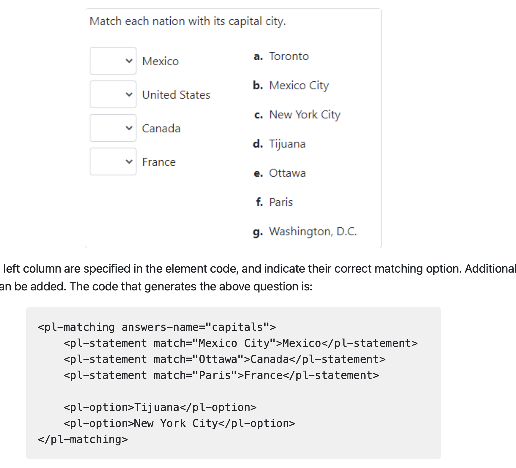 pl-matching docs · Issue #4822 · PrairieLearn/PrairieLearn · GitHub