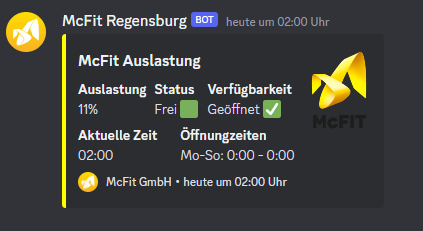 GitHub - marczierer/mcfit_checker: Eines Script welches die Auslastung von eurem McFit checkt ...