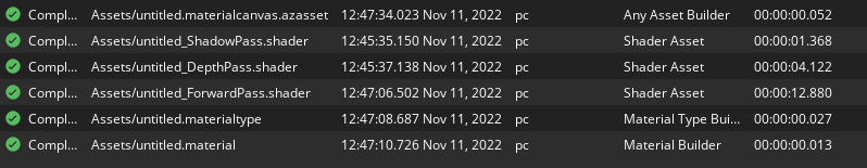Feature Request: Material Canvas Compiling Visual Feedback · Issue #13050 · o3de/o3de · GitHub