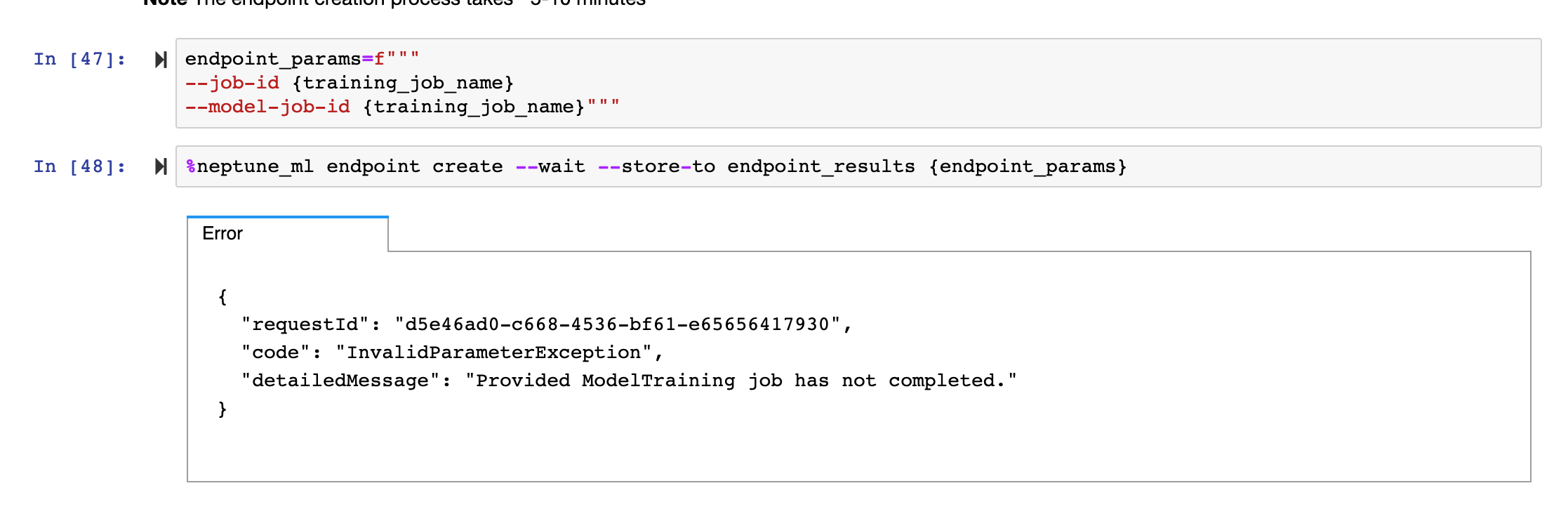 Bug Neptuneml Widget Error In 209 · Issue 81 · Awsgraph Notebook · Github
