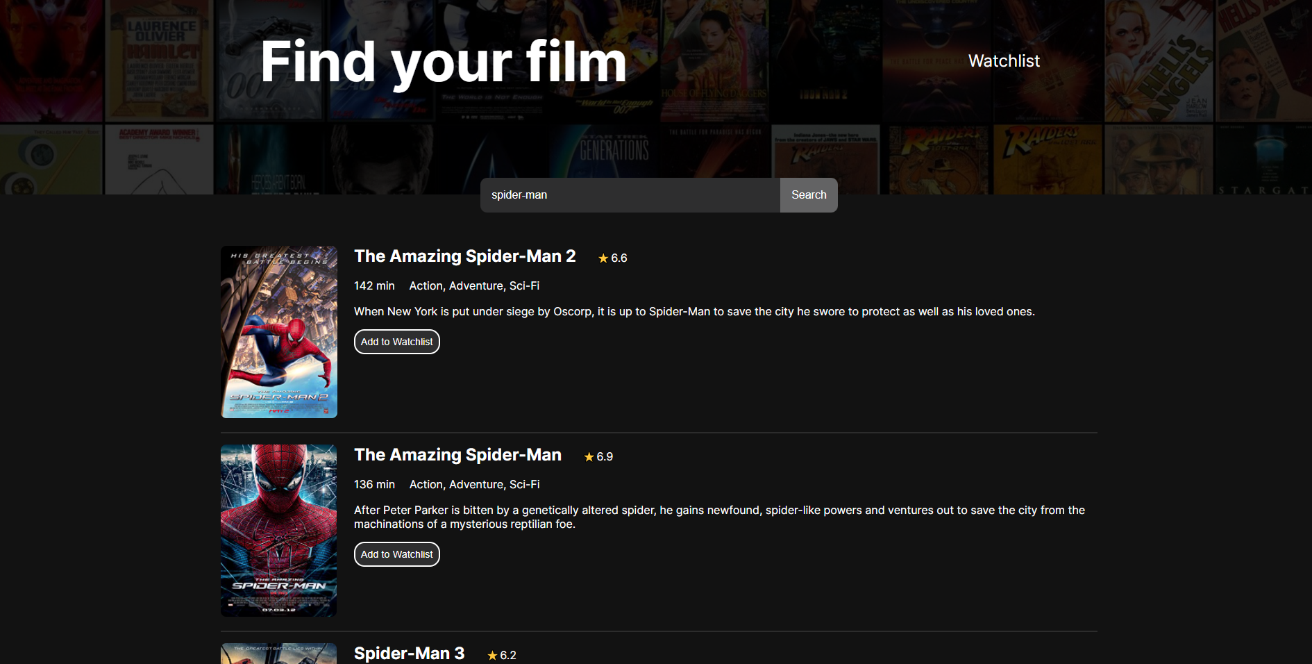 GitHub - AfrixDevelops/Movie-watchlist