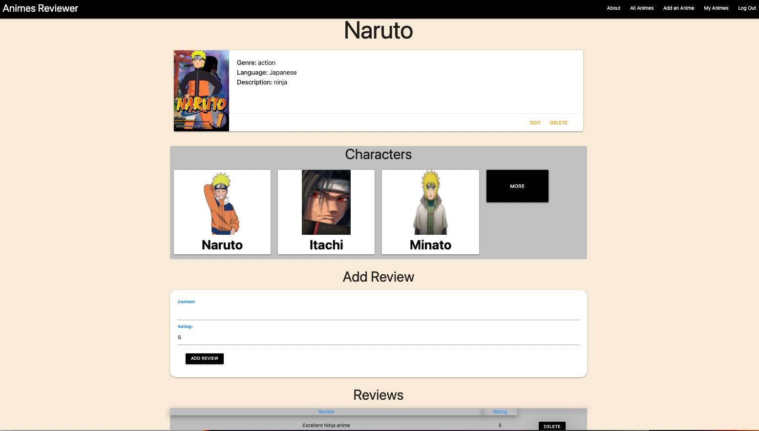 GitHub - AamerShikari/anime_reviewer: The application acts as a ...