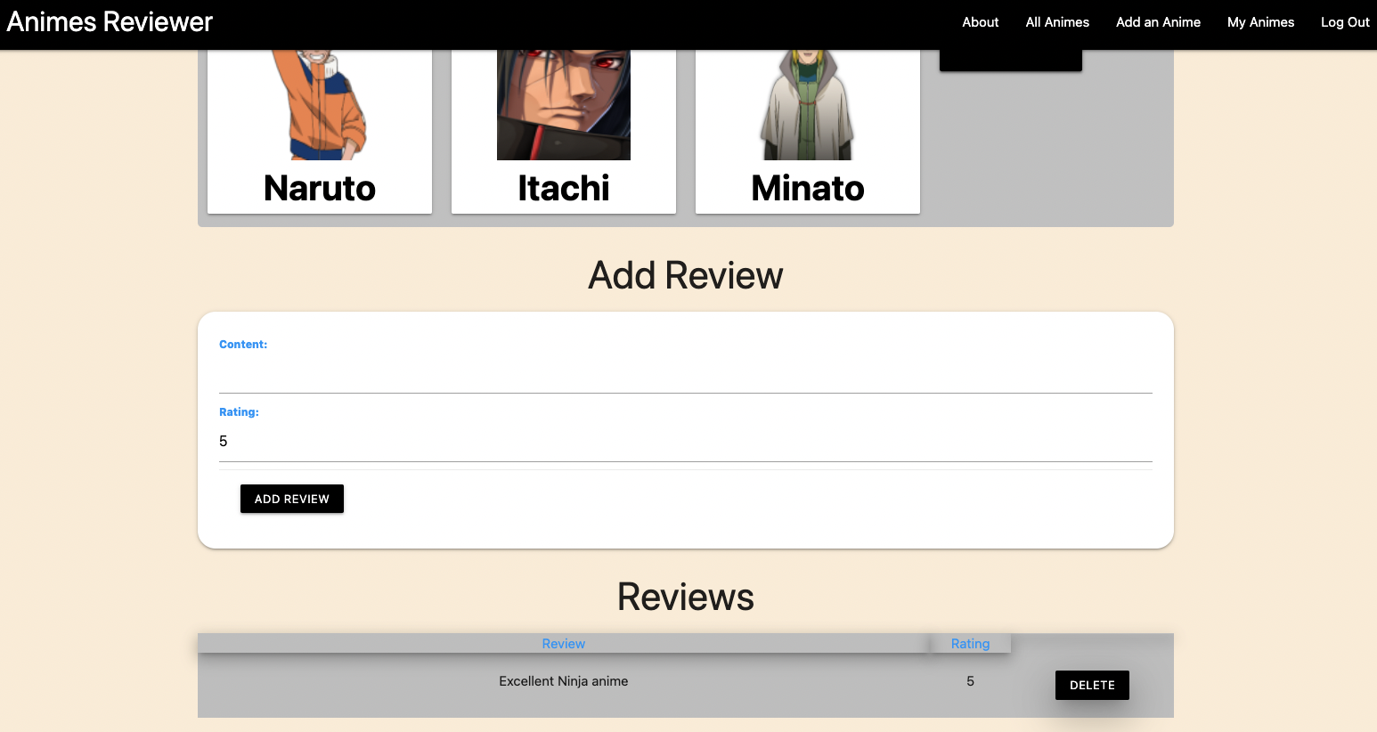 GitHub - AamerShikari/anime_reviewer: The application acts as a ...