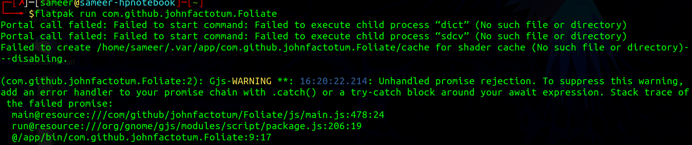 Foliate Flatpak crash closes when selecting a Theme · Issue #959 · johnfactotum/foliate · GitHub