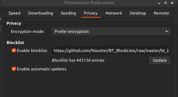 Transmission 4.0.2 from snap won't decompress blocklist file from any blocklist url. · Issue ...