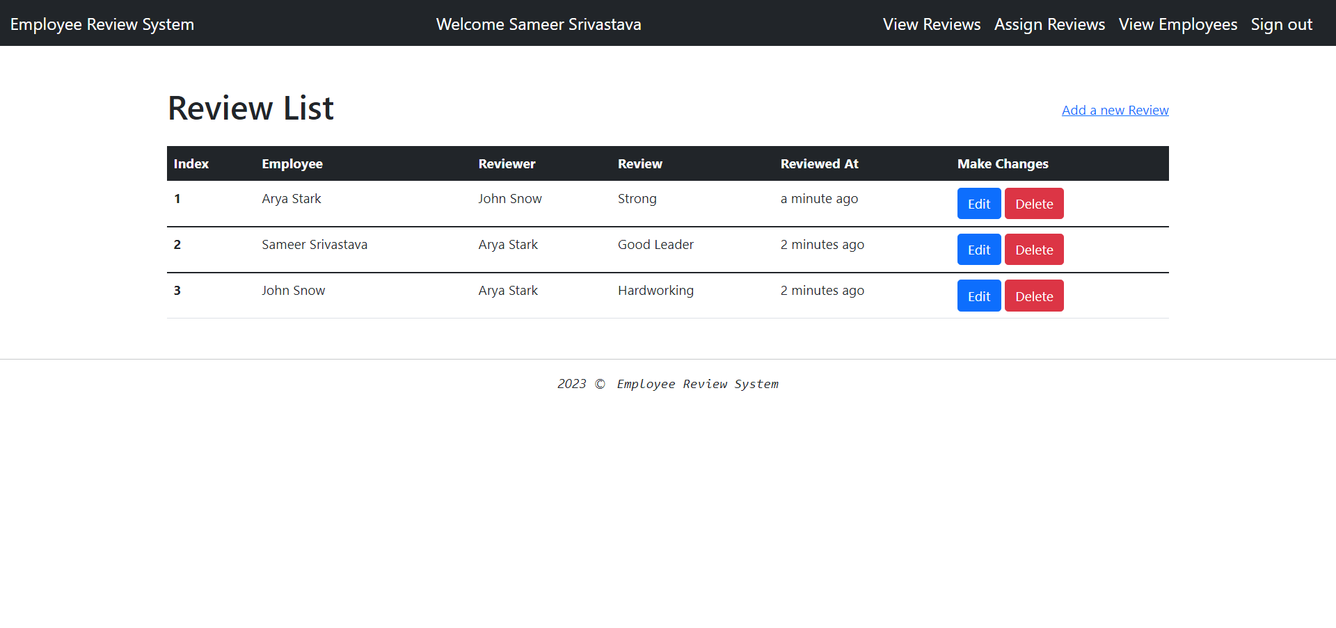 GitHub - Sameer2000/Employee-Review-System