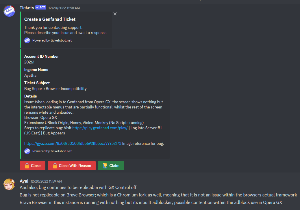 Opera Browser Compatibility · Issue #98 · genfanad/genfanad-public-bugtracker · GitHub