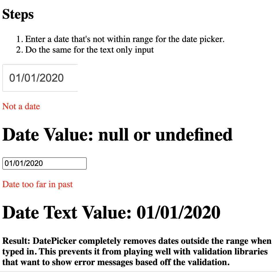 Isoutsiderange Property Ends Up Nullifying Invalid Dates Entirely · Issue 2240 · React Dates