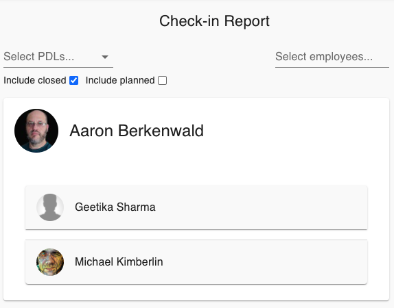 Minor changes to "Checkin Report" page (S) · Issue #913 · objectcomputing/check-ins · GitHub