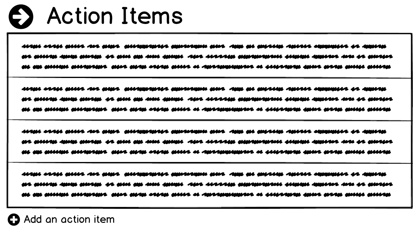FE > Create action items component (L) · Issue #197 · objectcomputing/check-ins · GitHub