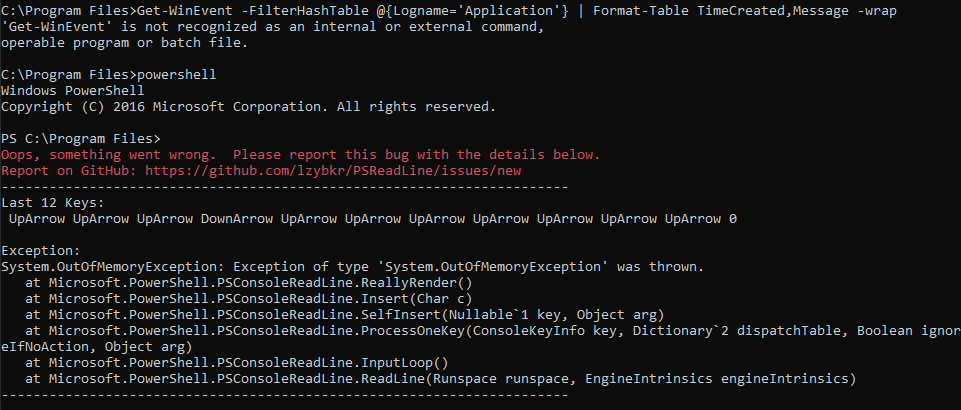 Error Pasting Into Command Prompt · Issue 2868 · Powershellpsreadline · Github