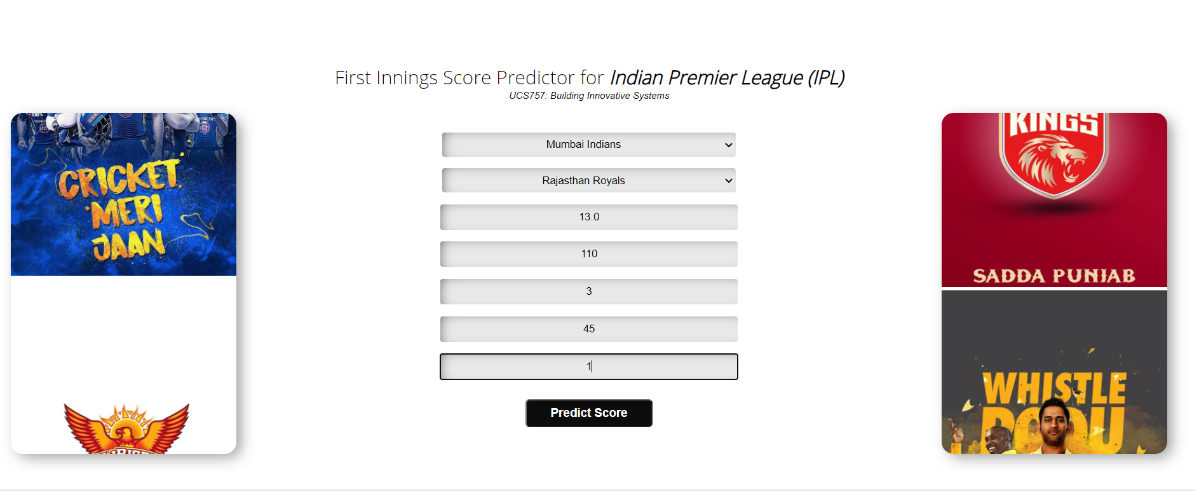 GitHub - Shivangisingla2710/Cricket-Score-Predictor