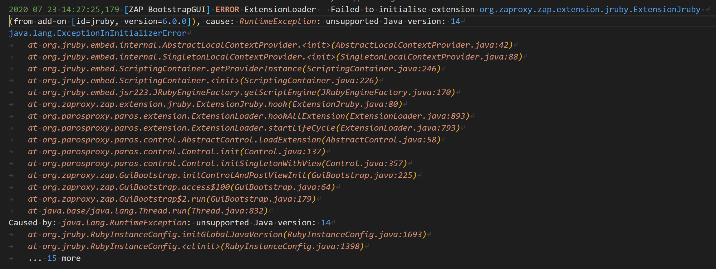 Bug: Compatibility: Future Proofing: Ruby Extension not compatible with Java 14 · Issue #6097 ...