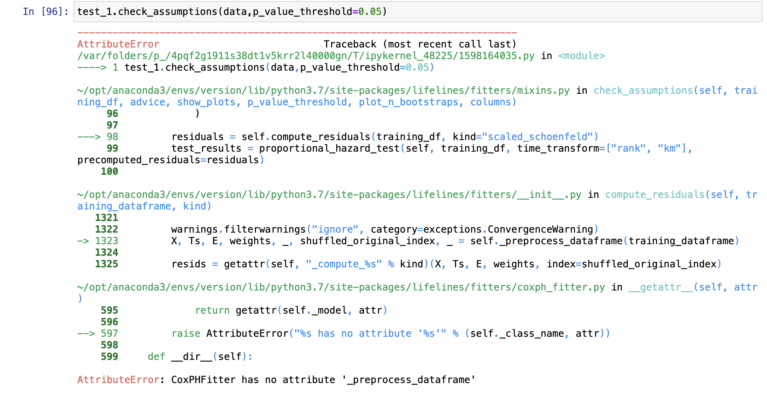CoxPHFitter has no attribute '_preprocess_dataframe' · Issue #1437 · CamDavidsonPilon/lifelines ...
