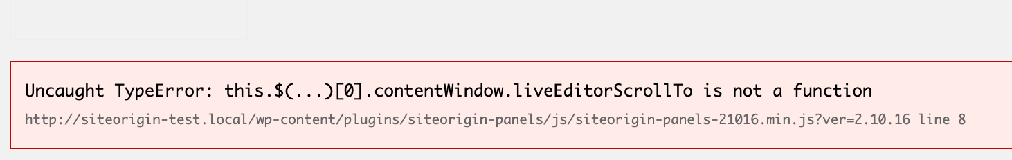 Live editor bug (new pages) · Issue #748 · siteorigin/siteorigin-panels · GitHub