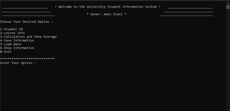 GitHub - M-Amin-Kiani/STU--System: Student information system along with its management ...
