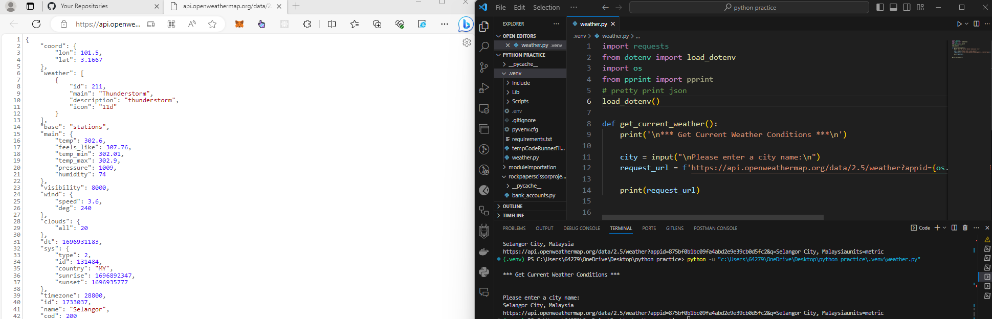 Github Patsy101weather Api Python Weather Api On Console
