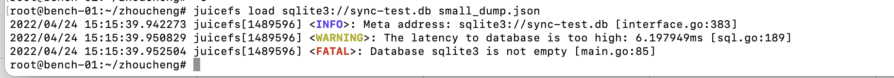 should display clear message when load with exist meta. · Issue #1786 · juicedata/juicefs · GitHub