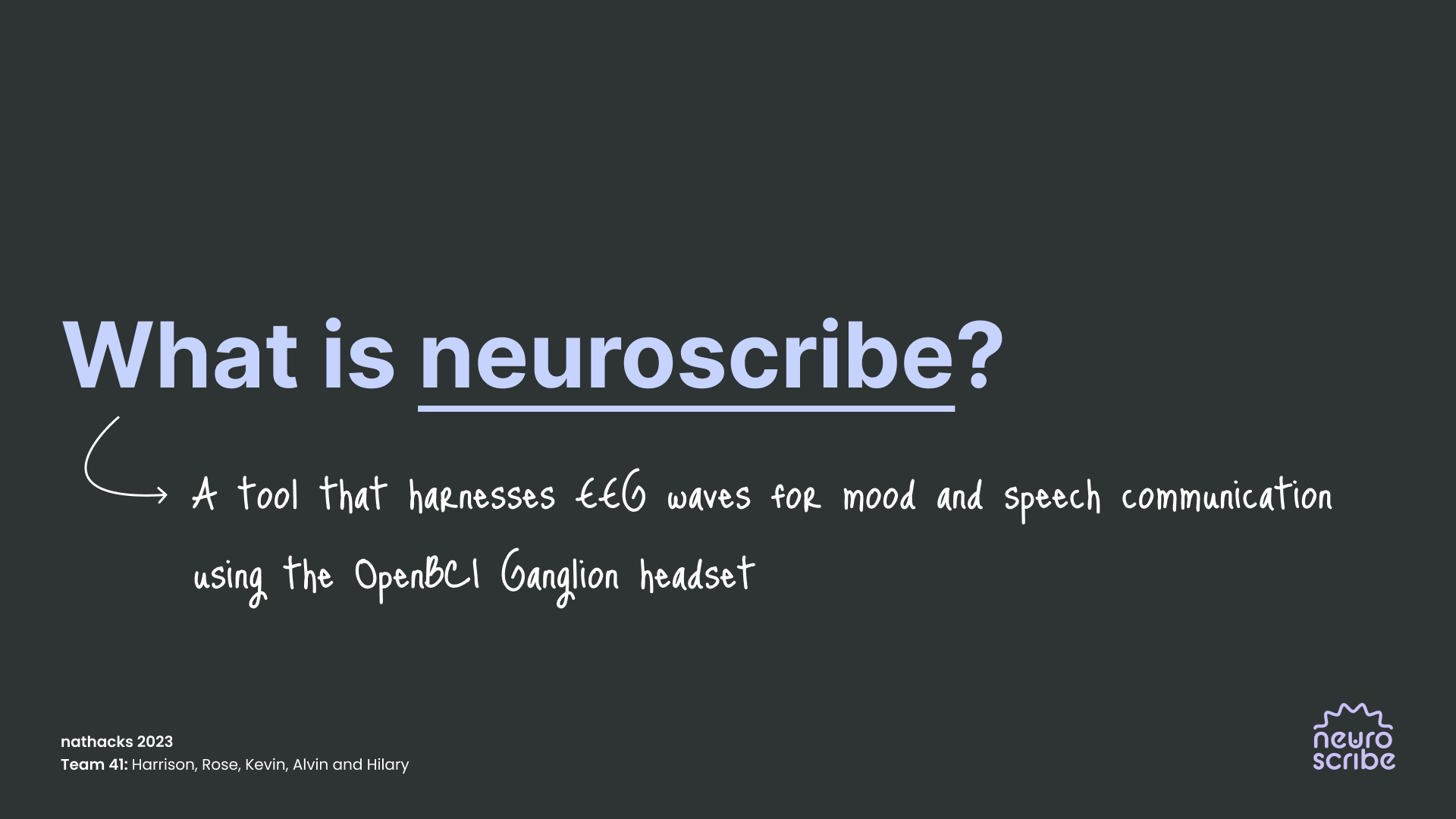 GitHub - tonkich7/nathacks_neuroscribe: NATHACKS 2023 Team NeuroScribe