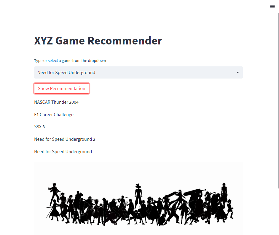 GitHub - najafshaikh/Video-Game-Recommender-System