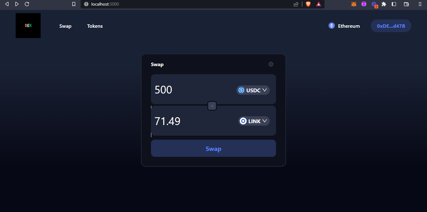 GitHub - Adityaweb3/Decentralized-Exchange-Dapp: DEX using Moralis , Wagmi and 1 inch Agreegator API