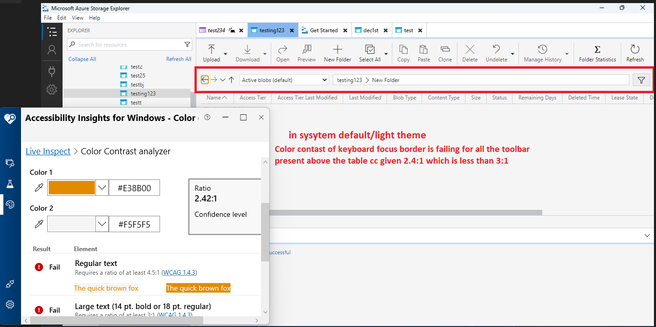 A11y_Azure Tools Storage Explorer_Properties_Blob Container Propertiestab_NonTextContrast: In ...