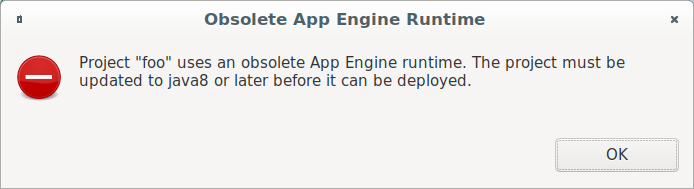 Can try to deploy an app with java7 runtime · Issue #3559 · GoogleCloudPlatform/google-cloud ...