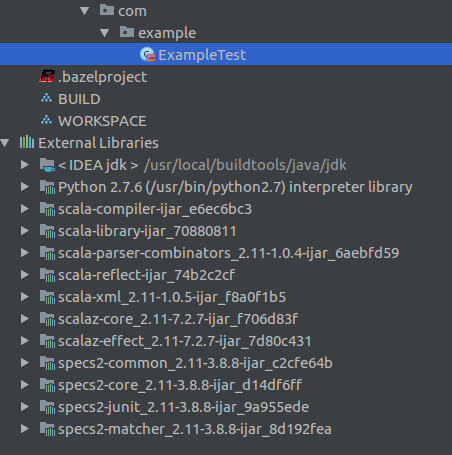 scala specs2 imports are not recognized by bazel plugin · Issue #96 · bazelbuild/intellij · GitHub