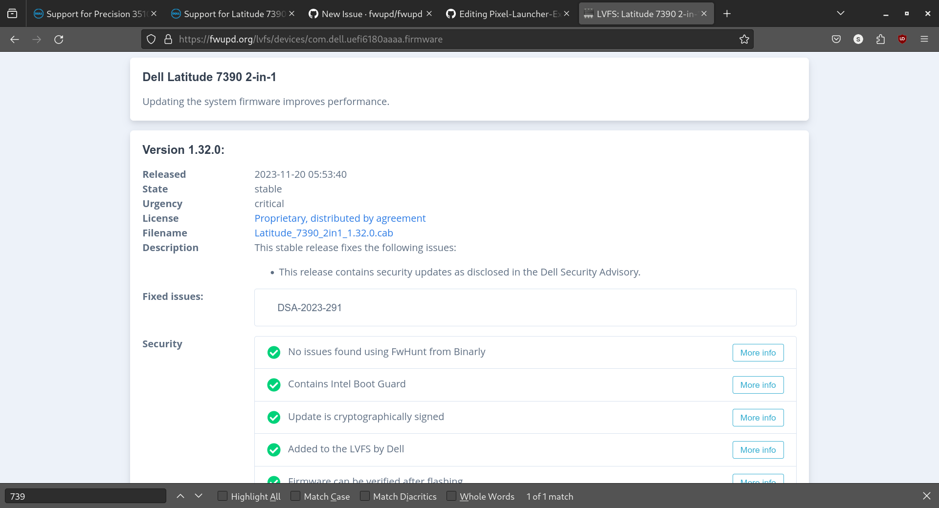 DOWNLOADING WRONG BIOS UPDATE FILE FOR Dell Latitude 7390 2-in-1 · Issue #175 · fwupd/firmware ...