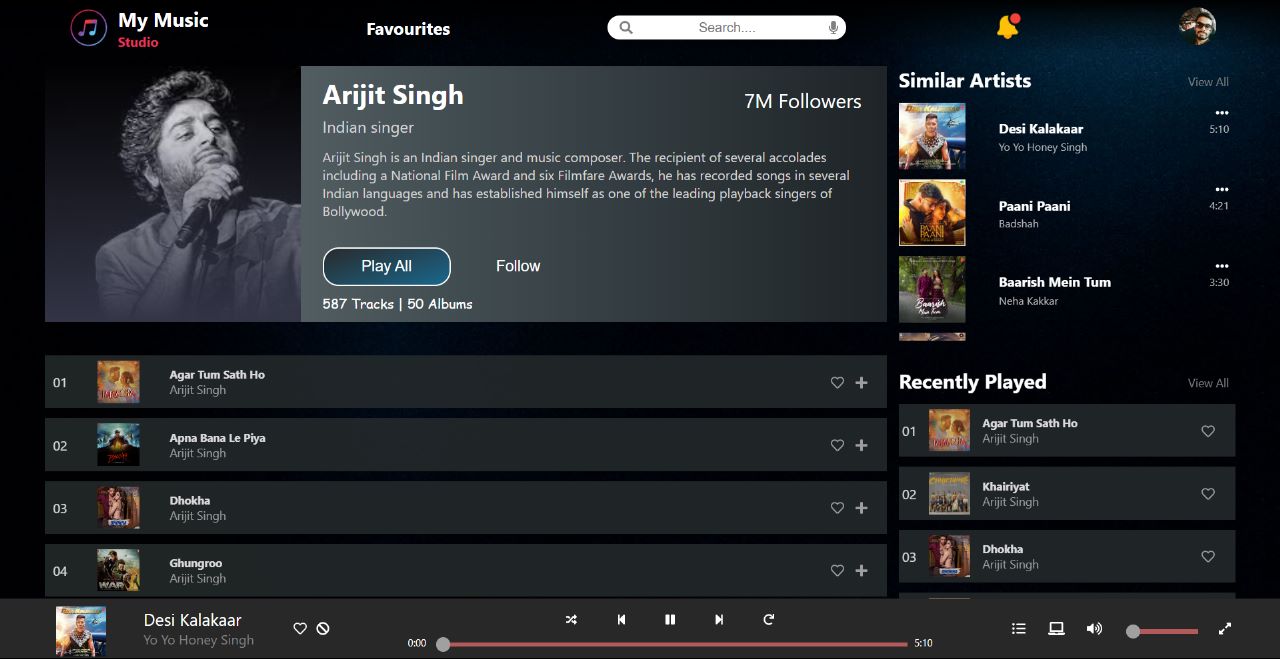 GitHub - chandra827/Sample-Music-Player