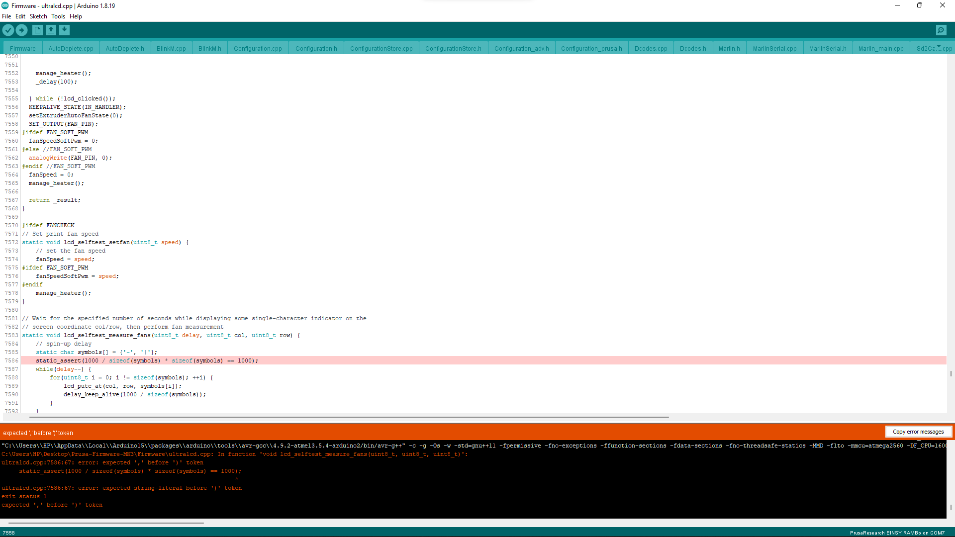 [BUG]MK3S+ 3.12.0, Firmware verification fail in Arduino IDE · Issue #3562 · prusa3d/Prusa ...