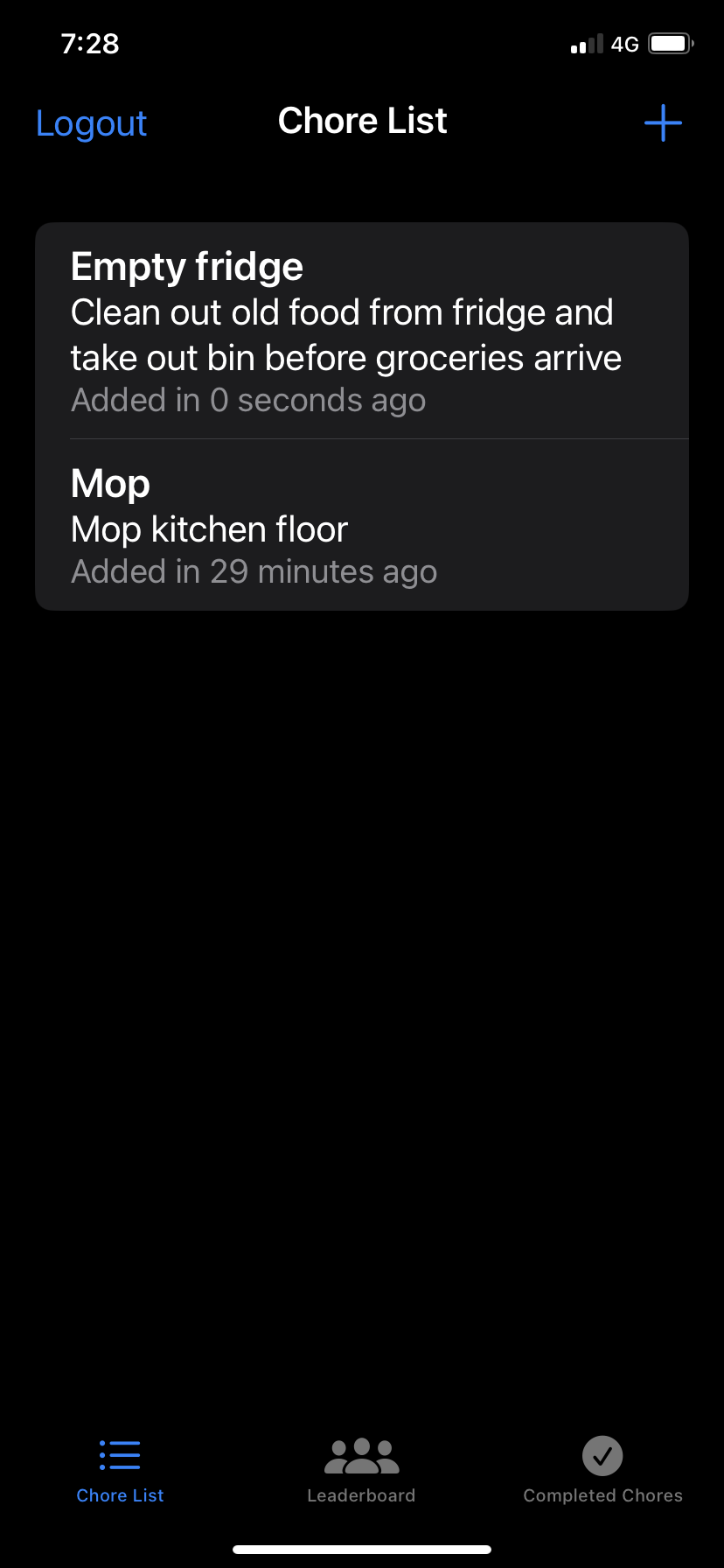 GitHub - AJsLearningLab/ChoreDash: An app to make chores competitive.