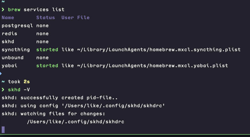 skhd stays running after I stop brew services · Issue #198 ...