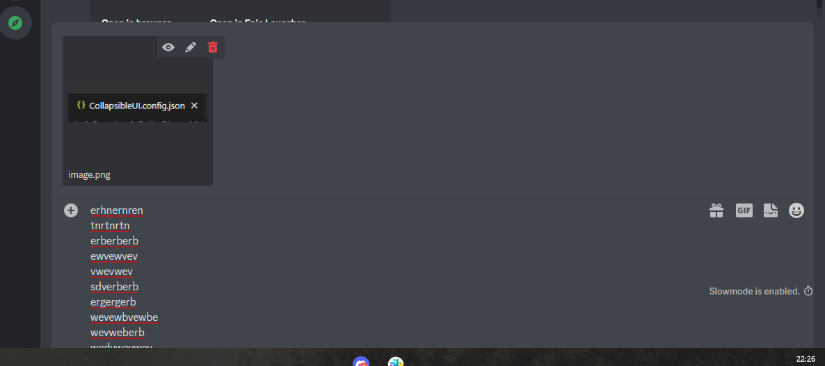 Too many lines with an attachment in chat can causes hidden elements to reshow/move about ...