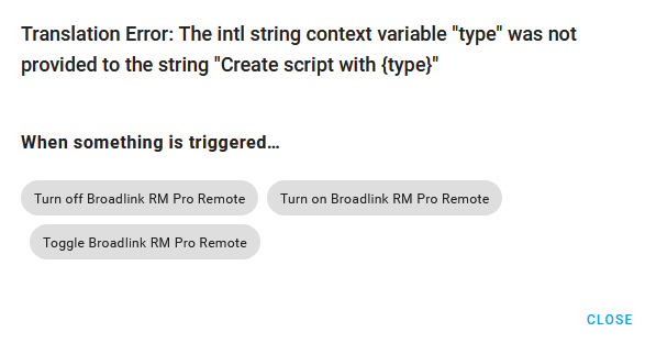 Automation and Script Error "Translation Error: The intl string context variable "type" was not ...