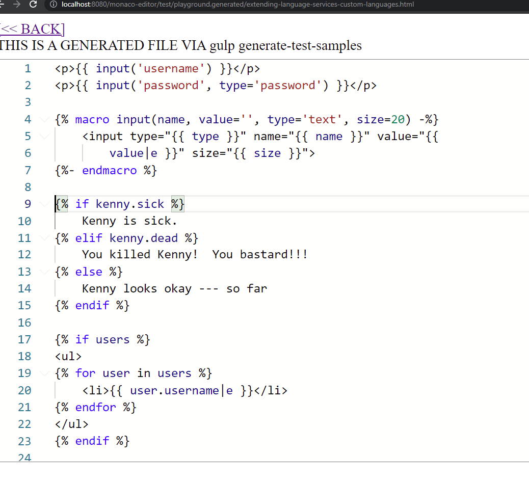 Would like Python's Jinja2 templating lanquage to be supported. · Issue ... Would like Python's Jinja2 templating lanquage to be supported. · Issue ...