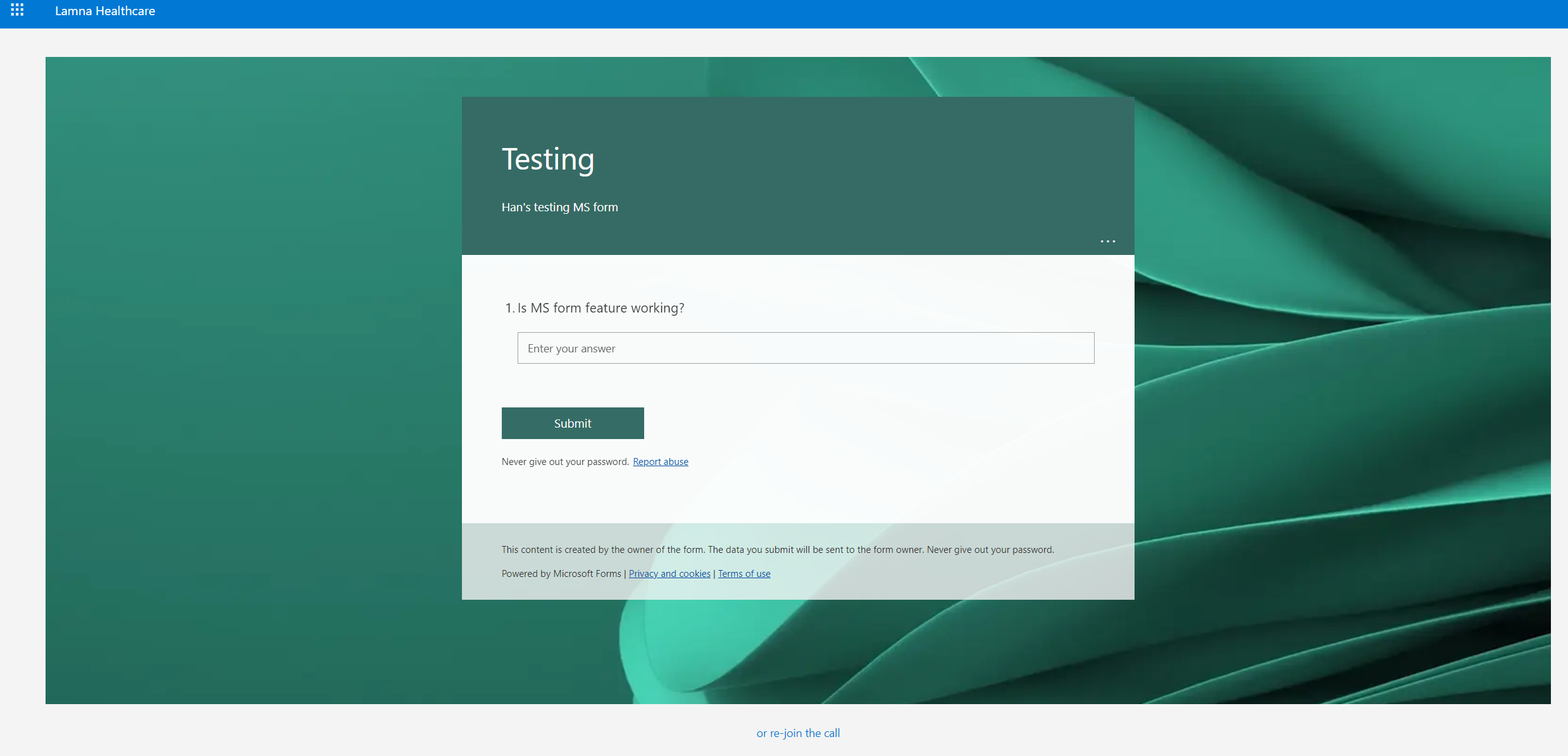 Adding Survey component to be displayed after end call by dailam-msft ...